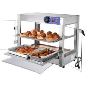 Commercial Food Warmers - 110V Large Capacity Door Pastry Display Case,Commercial Countertop Food Warmer Display Electric Food Display Warmer for Pizza, Hamburger, and Food