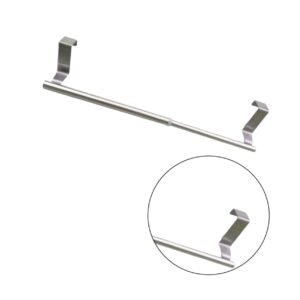 SHOWERORO 2pcs Bath Towel Rod Towel Holder Stand Towel Rack Kitchen Towel Hanger Towel Hanger Over Cabinet Towel Stand Towel Storage Rack Stainless Steel Rack Bathroom Accessories Silver