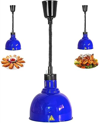 LINKANRUO Food Heat Lamp Telescopic Lamp Food Warmer Lamp Hanging Barbecue Heating Chandelier 250W Bulb Suitable for Kitchen, Restaurant Lamps(OneColor)