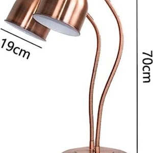 LINKANRUO Food Warming Lamp,Commercial Food Heat Lamp with Bulb 250W, Buffet Server Food Warmer Metal Chandelier, Adjustable Angle Commercial Food Warmer Heat Lamp Lamps