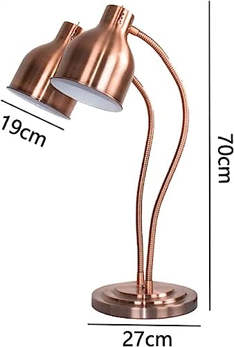 LINKANRUO Food Warming Lamp,Commercial Food Heat Lamp with Bulb 250W, Buffet Server Food Warmer Metal Chandelier, Adjustable Angle Commercial Food Warmer Heat Lamp Lamps