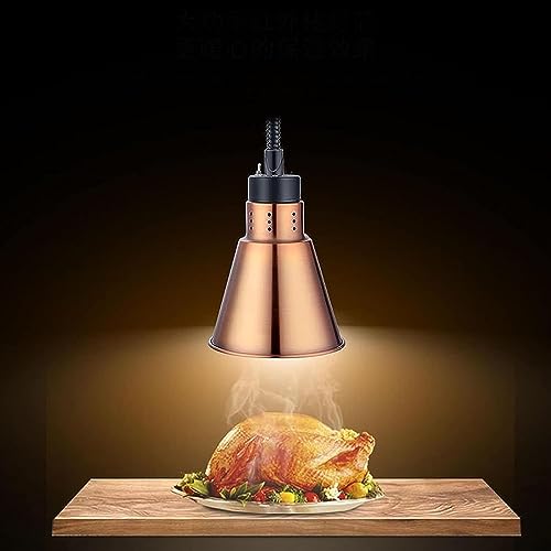 LINKANRUO Food Warmer Lamp Food Heat Lamp with Bulb 250W Commercial Food Service Heat Lamps Catering190mm Food Heating Lamp Restaurant Hanging Chandelier Lamps