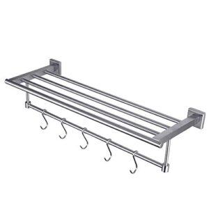 towel rack 304 stainless steel bath towel rack simple with hook kitchen bathroom rack silver 23.8x60x14cm