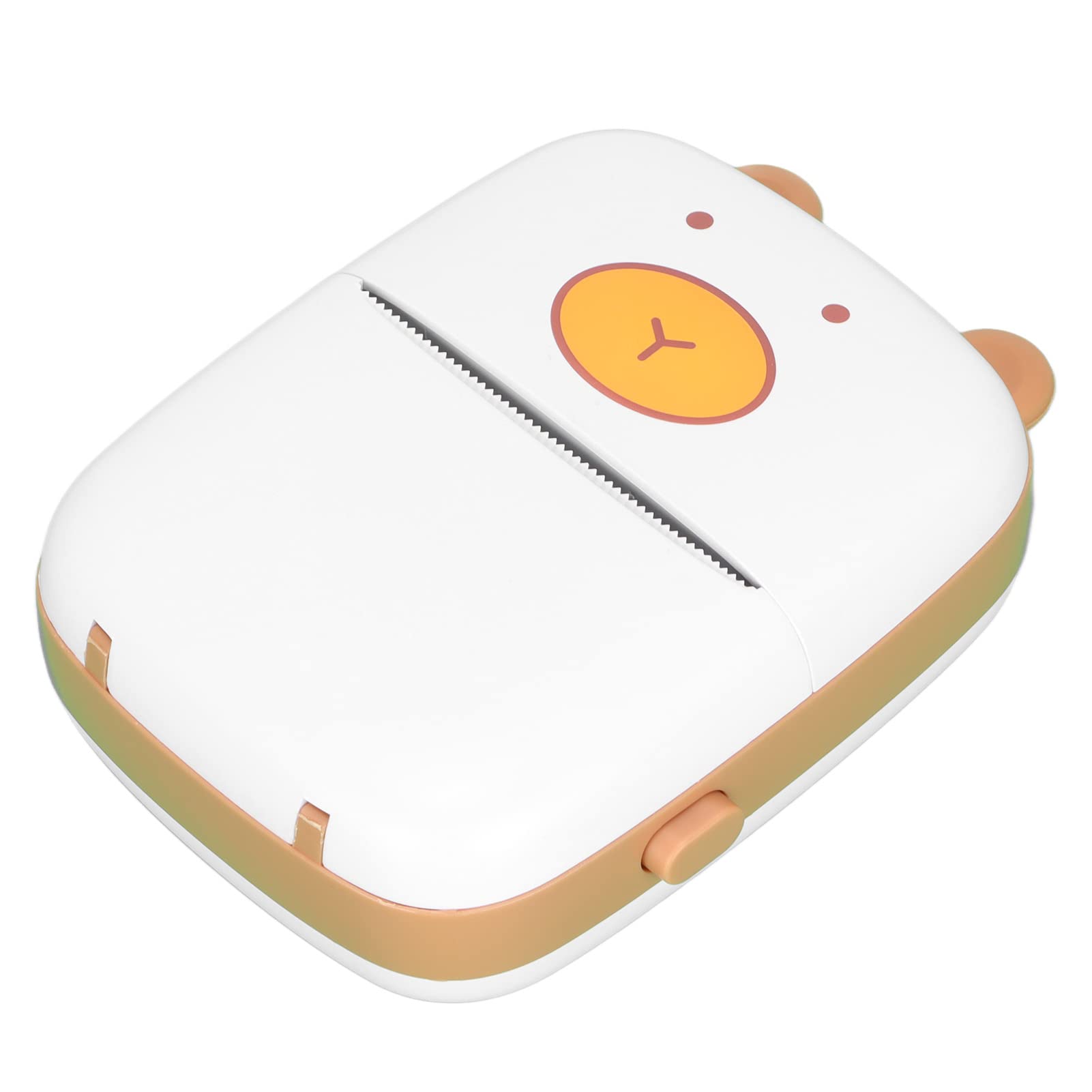 Portable Cute Bear Shape Mini Printer Plastic Photo Printer with Data Cable Print Paper for Students