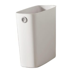 VIVIDPLOT Small Trash Can PP TPR Plastic Wastebasket for Bathroom Office Bedroom Kitchen (White)