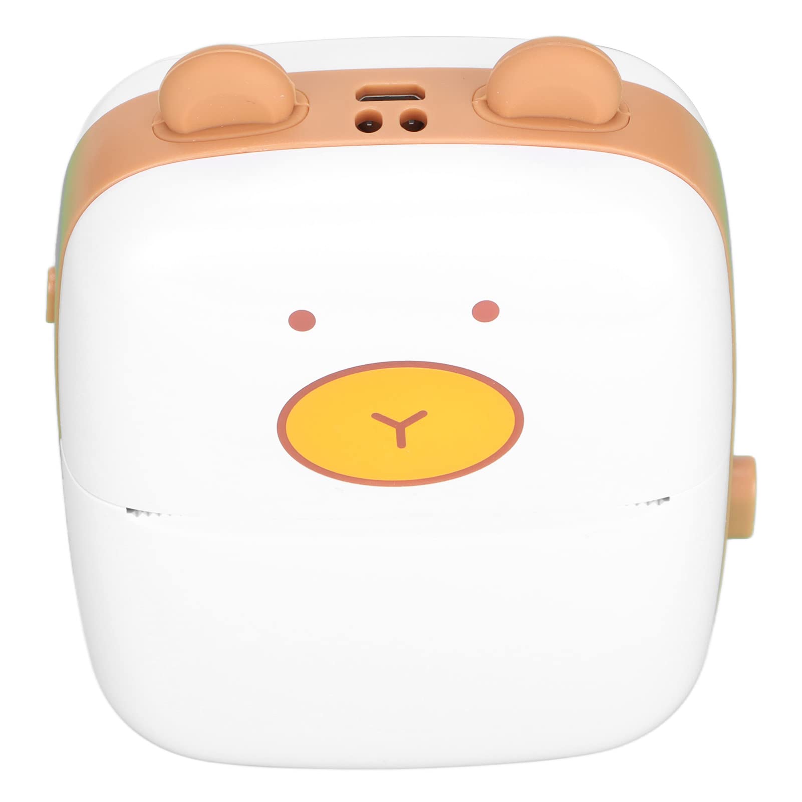 Portable Cute Bear Shape Mini Printer Plastic Photo Printer with Data Cable Print Paper for Students