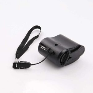 Hand Crank Charger Manual Generator Mobile Phone Emergency Charger USB Charger Emergency Charge USB Charger-Black 1 Size