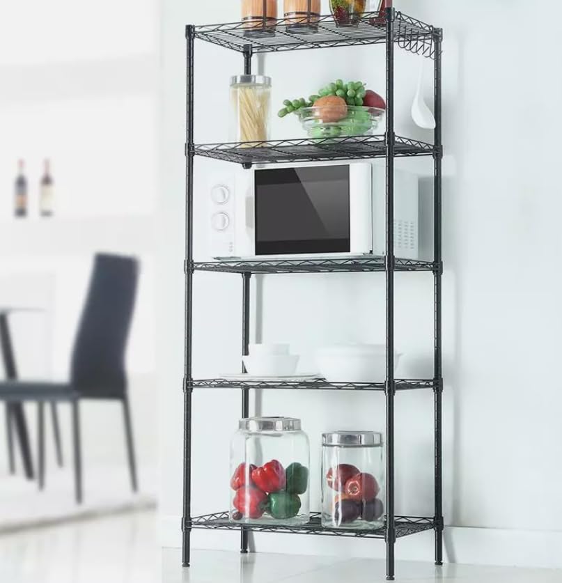 YFZZBH 60"x22"x12" 5 Layer Wire Shelving Rack Adjustable Shelf Storage Unit Commercial