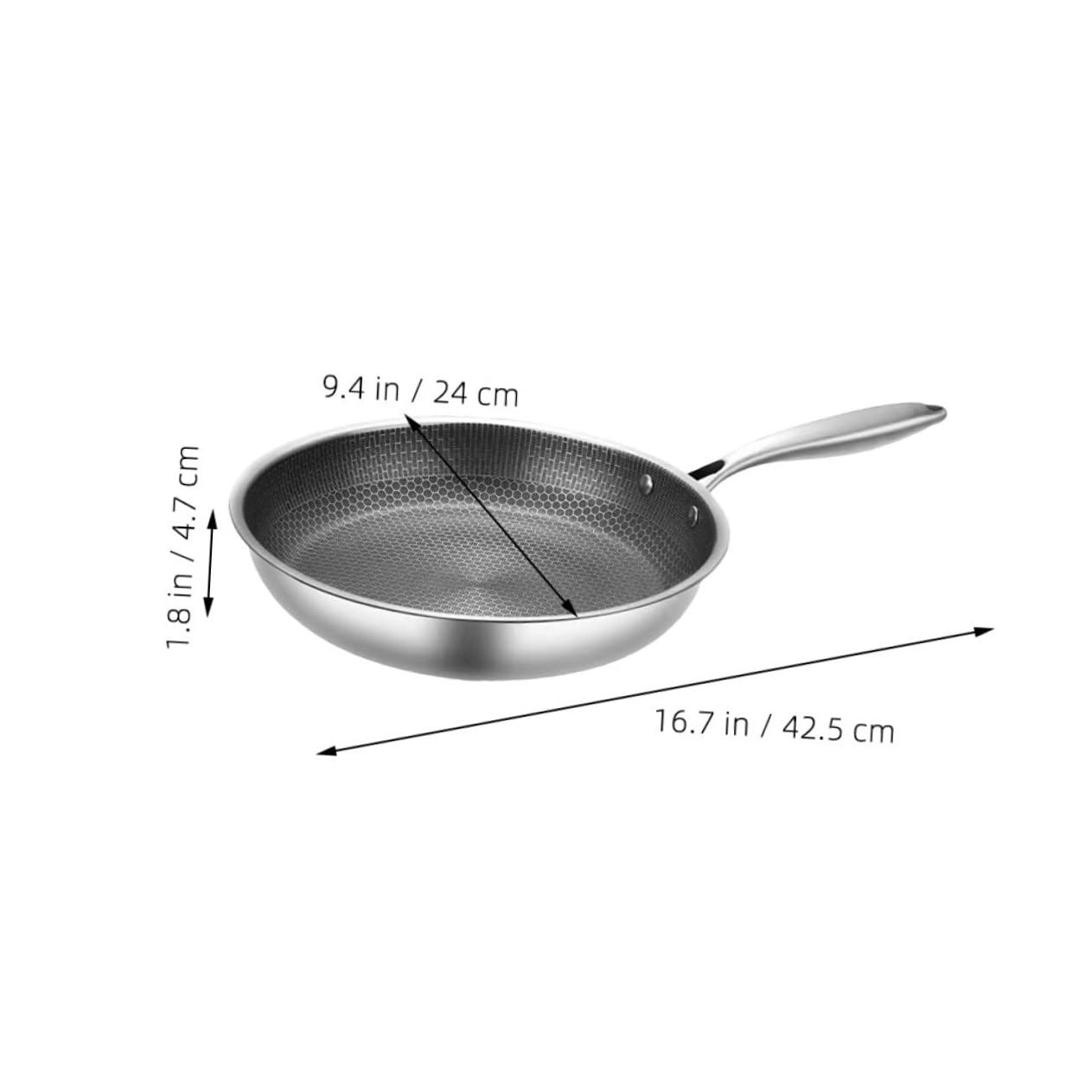 Mikinona Full Screen Omelette Pan Honeycomb Skillet Pan Seafood Pan Nonstick Stir Fry Pan Egg Frying Pan Induction Pan Barbecue Griddle Pans for Cooking Woks Pan Cooking Pan Stainless Steel