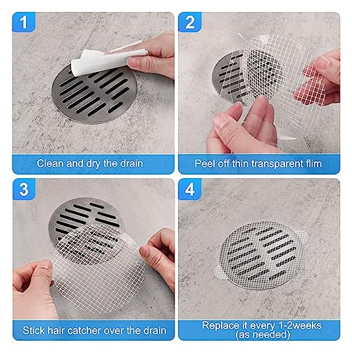 10pc Hair Catcher Drain Stopper For Bathroom Kitchen Disposables Floor Drain Mesh Stickers Bathtub Sink Hair Strainer