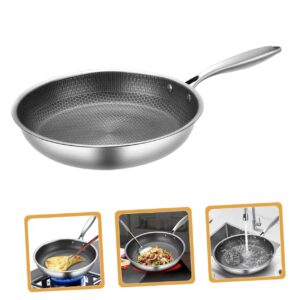 Mikinona Full Screen Omelette Pan Honeycomb Skillet Pan Seafood Pan Nonstick Stir Fry Pan Egg Frying Pan Induction Pan Barbecue Griddle Pans for Cooking Woks Pan Cooking Pan Stainless Steel