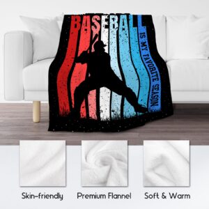 Baseball Blankets for Boys, Baseball Gifts for Boys 8-12, Baseball Player Gifts for Men Adults, Baseball Throw Blanket Accessories, 40"x50" Soft Cozy Boys Throw Blanket for Team Gifts