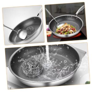 Mikinona Full Screen Omelette Pan Honeycomb Skillet Pan Seafood Pan Nonstick Stir Fry Pan Egg Frying Pan Induction Pan Barbecue Griddle Pans for Cooking Woks Pan Cooking Pan Stainless Steel