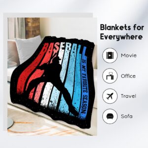 Baseball Blankets for Boys, Baseball Gifts for Boys 8-12, Baseball Player Gifts for Men Adults, Baseball Throw Blanket Accessories, 40"x50" Soft Cozy Boys Throw Blanket for Team Gifts