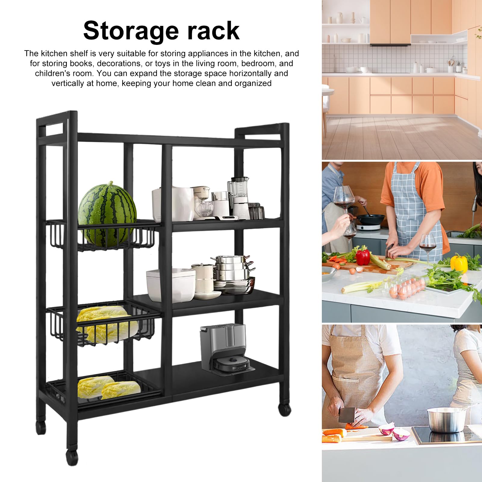 GizmoSynth Garage Storage Shelves 4-Tier Heavy Duty Shelving, Utility Storage Rack Metal Shelving Units for Warehouse Basement Shelf Rack, 31.5" W x 12.6" D x 42.52" H