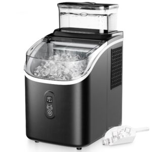 countertop ice maker machine, 34 lbs, 16 cubes in 13 mins, auto-clean, black