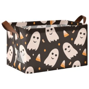 sletend storage basket halloween ghost basket with handles stuffers for boyfriend collapsible storage bins boxes for home closets bedrooms toy and gift baskets 1 pack