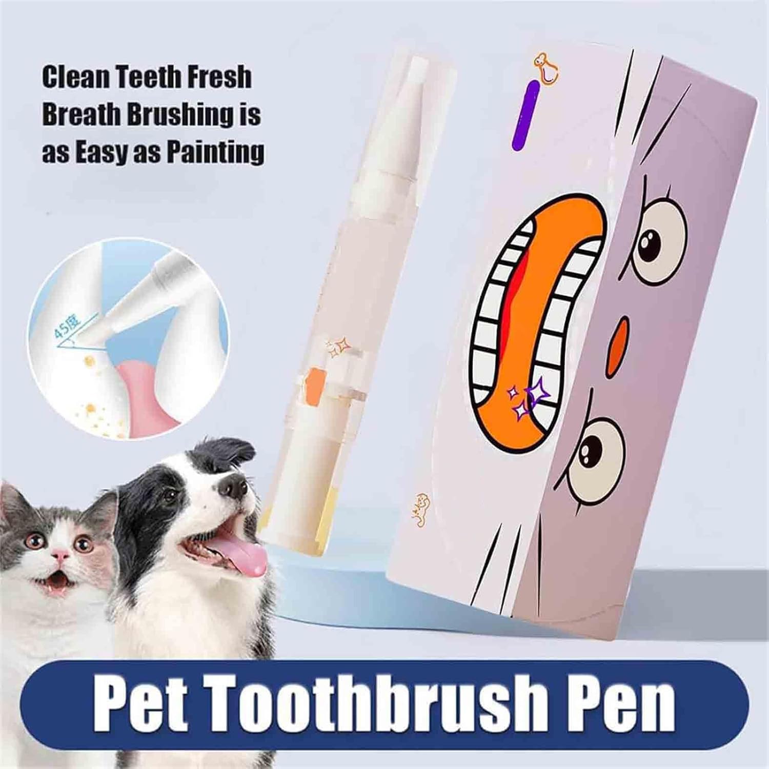 Doggo Comfy Pet Toothbrush Pen, Doggocomfy Pet Toothbrush Pen, Doggo Comfy Toothbrush, Pet Toothbrush Pen, Natural Plant Substance Tartar Remover, for Dogs & Cats (1pcs)