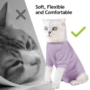 Cat Recovery Suit Female Cat Onesie for Cats After Surgery, Cat Surgery Recovery Suit for Spay Abdominal Wounds Anti Licking, Surgical Recovery Suit Bodysuits with Long Sleeves for Cats Kitten