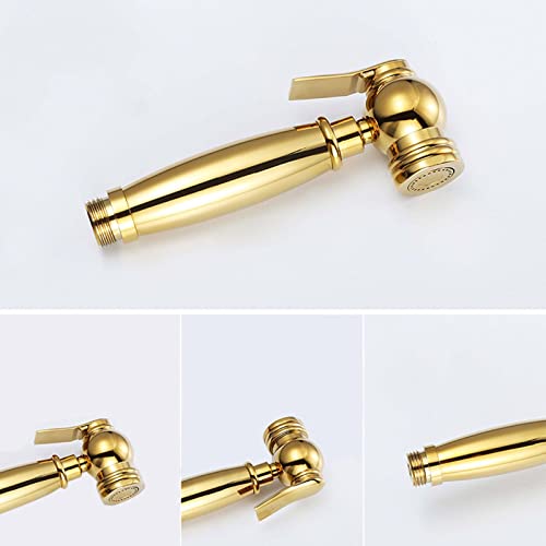 ifgswopq Toilet Sprayer Bidet Handheld Bidet Sprayer Toilet Bidet Shower Hose Cold Water Brass Gold Douche Spray Kit for Women,B (B)