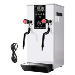 Electric Milk Foam Maker | 12L Milk Steamer Machine | 110 V Milk Foamer, Steam Milk Frothing Machine For Espresso Coffee Tea Coffee Shop Dessert Shop Commercial Electric Milk Foam Maker (White)