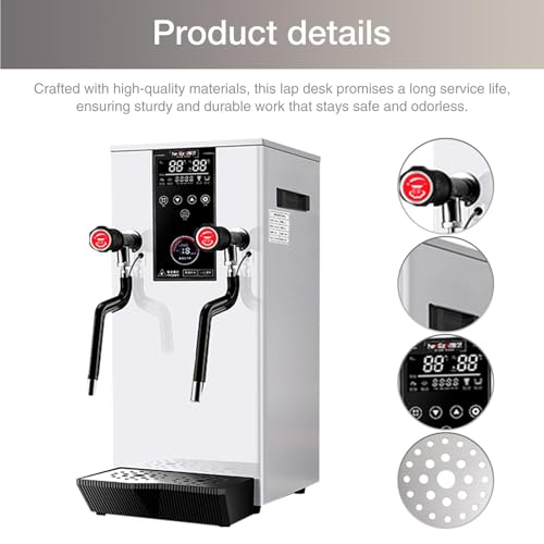 Electric Milk Foam Maker | 12L Milk Steamer Machine | 110 V Milk Foamer, Steam Milk Frothing Machine For Espresso Coffee Tea Coffee Shop Dessert Shop Commercial Electric Milk Foam Maker (White)