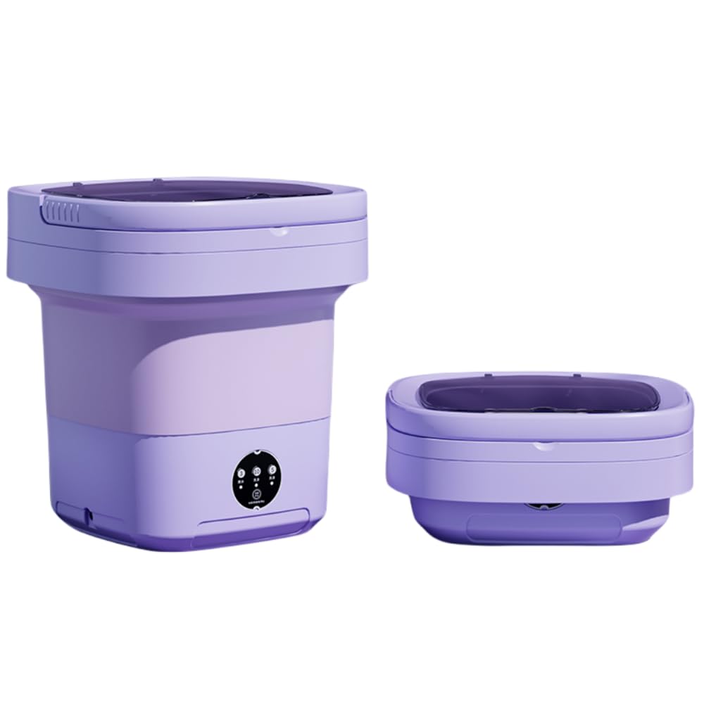 Portable washing machine,Mini Washer,15L upgraded large capacity foldable Washer.Deep cleaning of underwear, baby clothes and other small clothes.Suitable for apartments, dormitories, hotels.(Purple)