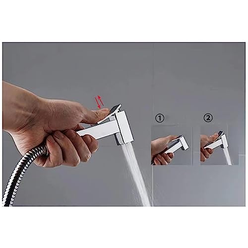 ifgswopq Handheld Bidet Sprayer for Toilet,Bidet Sprayer Wall Mount,Bidet Sprayer Washbasin,Bidet Sprayer for Toilet from Sink,All Copper Multi-Function Pressurized Flushing,Golden B (Black