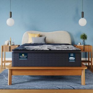 serta perfect sleeper x - max 15" plush pillow top queen quilted hybrid mattress - 5 support zones and cooling tech for a restorative sleep - 100 night trial, certipur-us certified