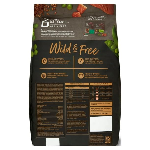 FYNORI Wild & Free Salmon & Pea Recipe Dry Dog Food, Grain-Free, 24 Lbs, Natural with Added Vitamins, Minerals, and Other Trace Nutrients