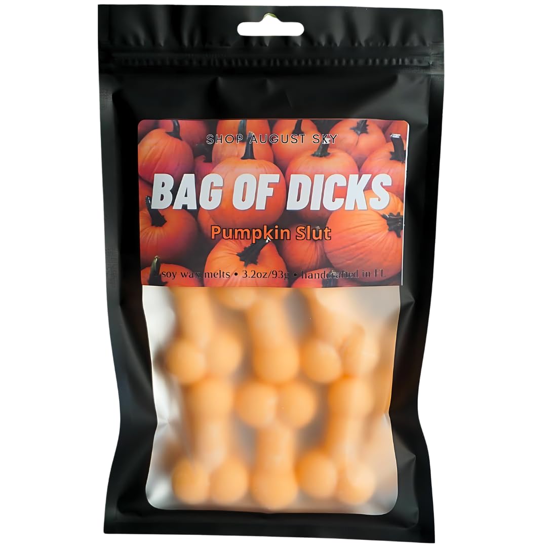 Bag of Dicks Soy Wax Melts - Pumpkin Slut - Pumpkin Waffles Scented - Strong Throw - Adult Novelty - Gag Gifts - Boo Basket Gifts