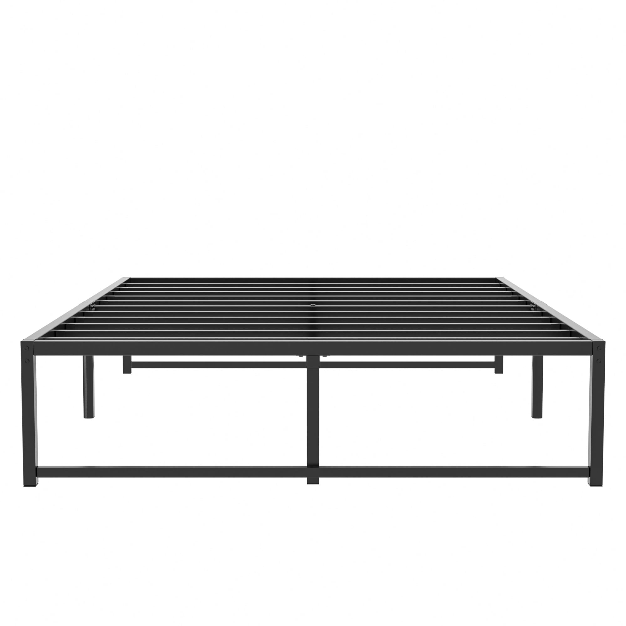 VECELO 14" High Queen Bed Frame/Metal Platform Mattress Foundation/No Box Spring Needed