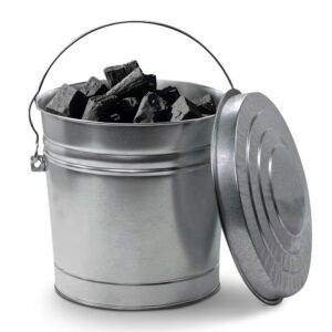 Plexon 6-Gallon Galvanized Steel Trash Can with Locking Lid