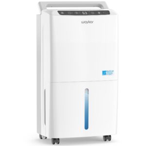 Waykar 2000 Sq. Ft Energy Star Dehumidifier for Home and Basement with Auto or Manual Drainage, Quiet 33dB Operation, 0.6 Gallon Water Tank Capacity