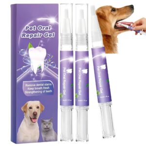 wrthyt pet oral repair gel, pet oral repair gel for dogs, pet oral repair gel brush, eliminates bad breath, suitable for dogs and cats (3)