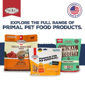 Primal Freeze Dried Dog Bundle, Chicken Food Nuggets 14oz, Chicken & Pumpkin Treats 2oz, Chicken Liver Treats 1.5oz, Grain Free, High Protein with Probiotics