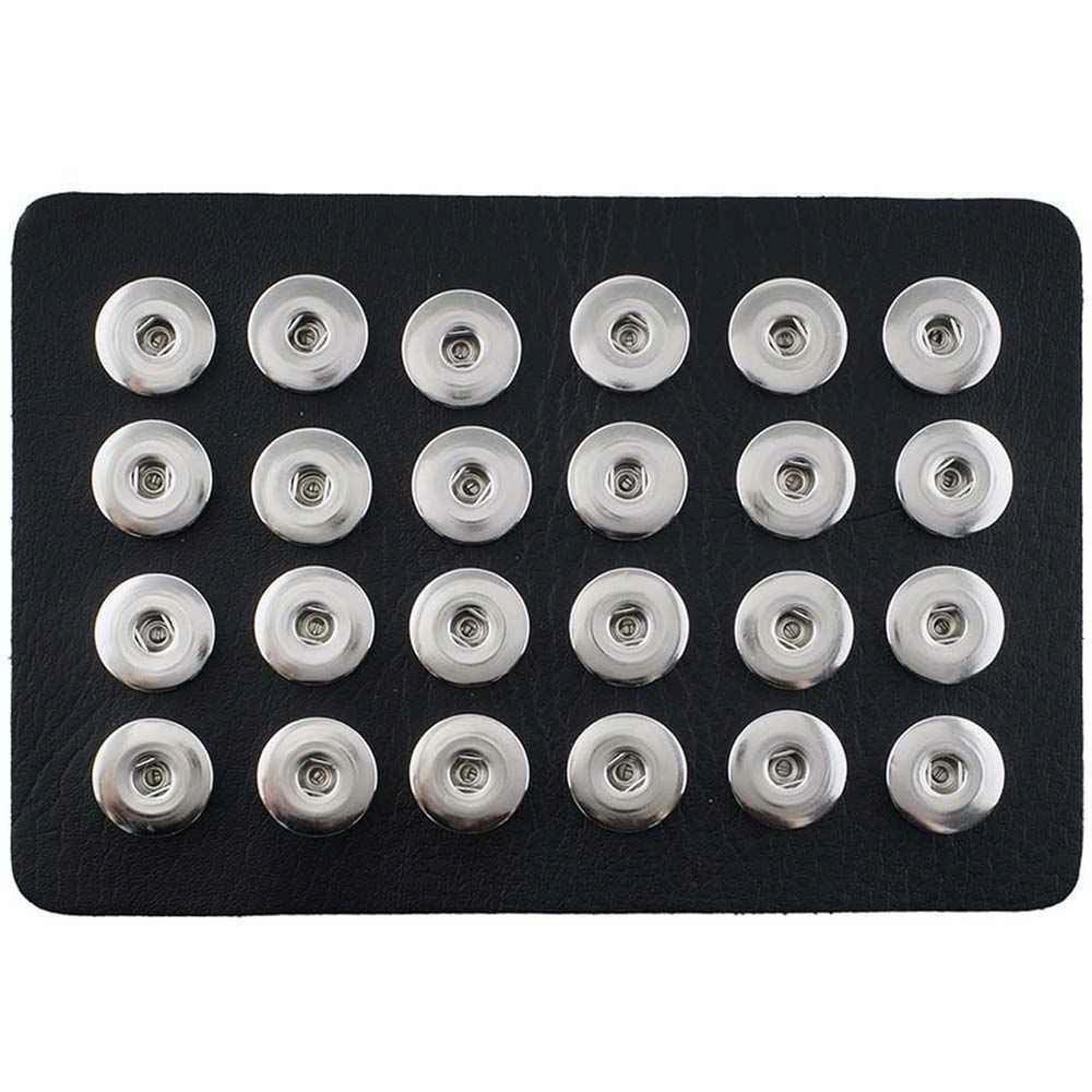 Snap Jewelry 24 Snap Holder Display Fits 18MM 20MM Ginger Charm Buttons (Black)