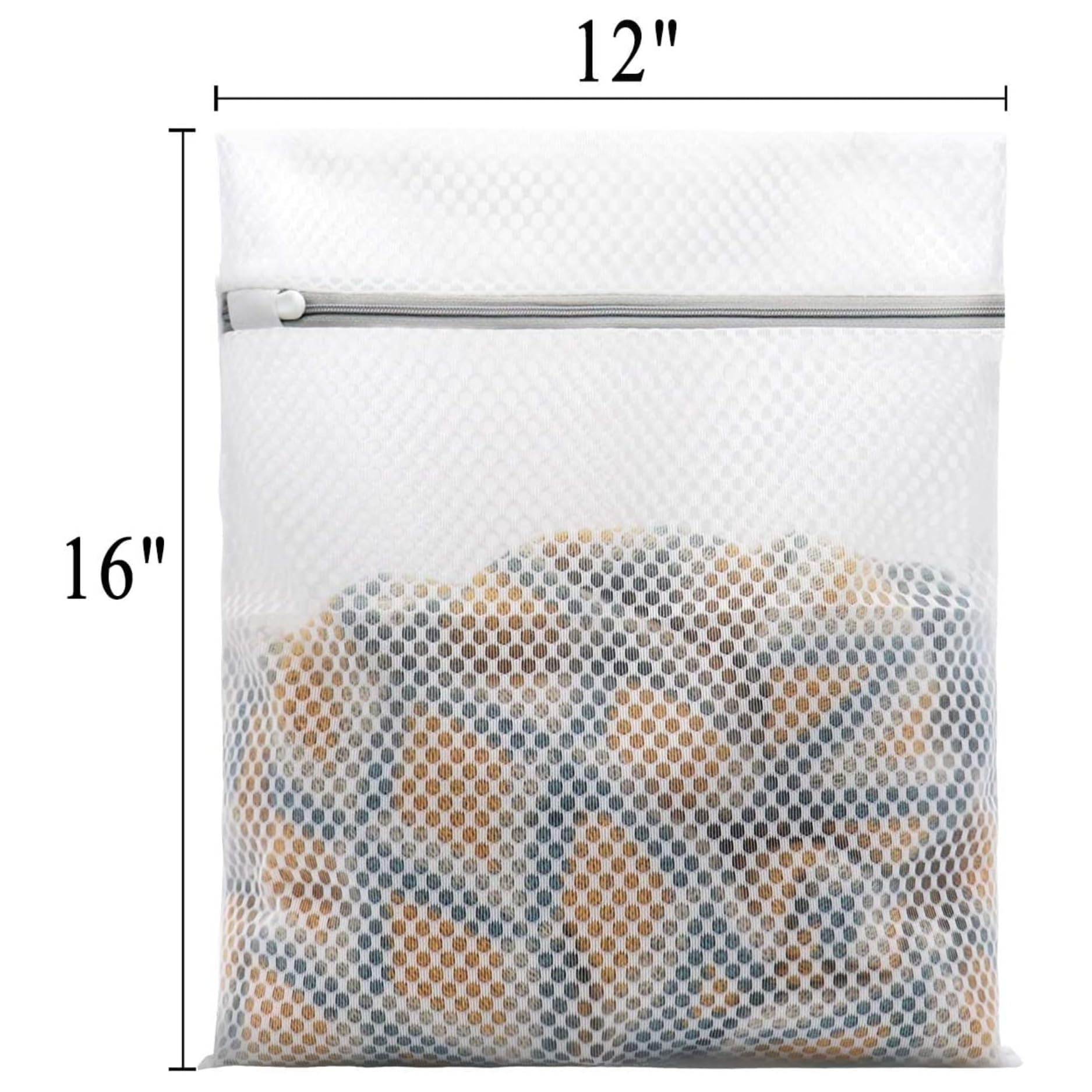 mesh laundry bags for delicates, laundry bags mesh wash bags, underwear washing bag, shoe washing bag, clothes dryer bags, heavy duty and durable, 12 x 16 inches (3 pack medium bags)