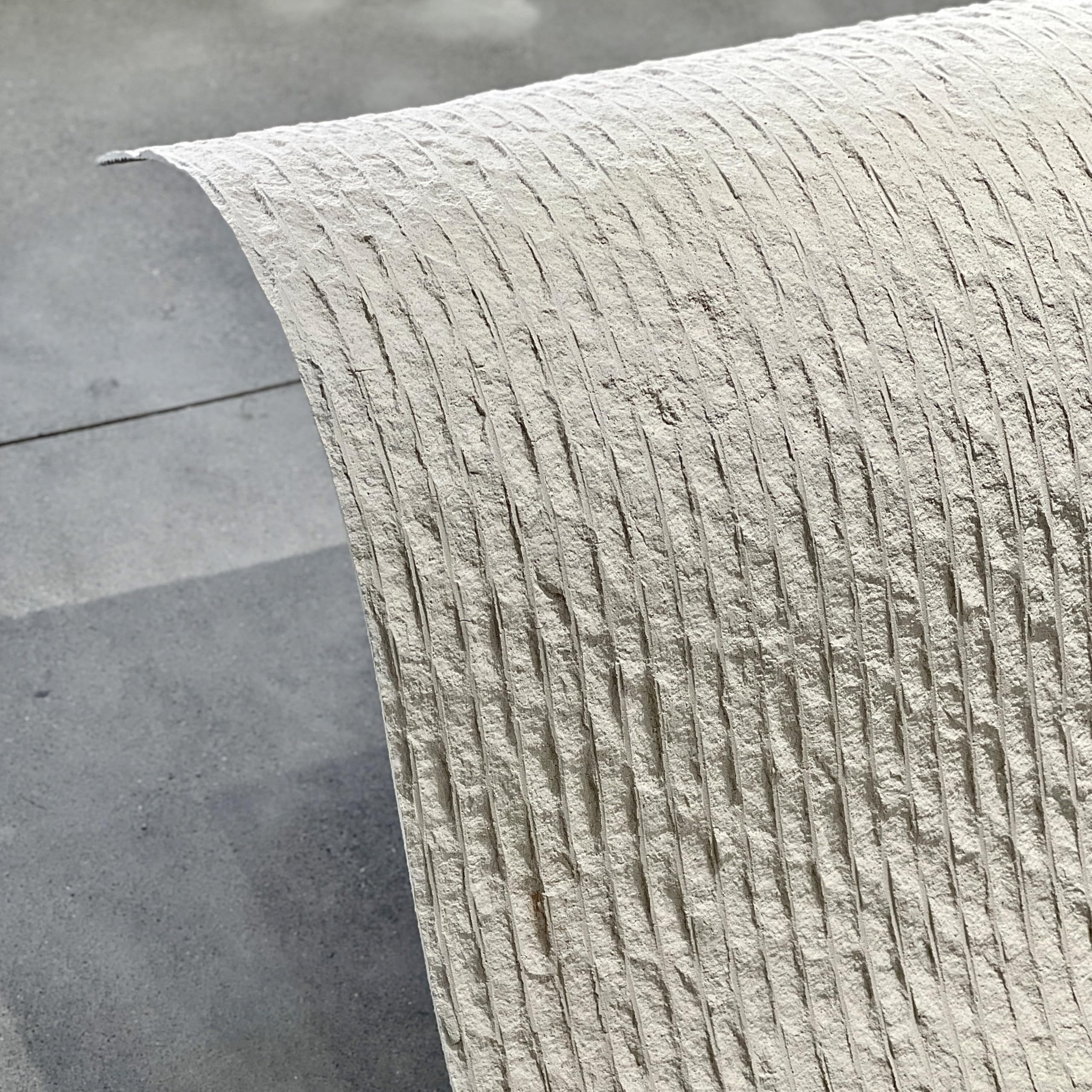 Decorative Flexible Stone Slab Roll, Lightweight, Coarse Texture, Beige and Charcoal