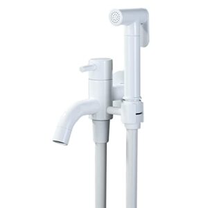 ifgswopq toilet douche spray kit handheld bidet sprayer toilet bidet shower hose brass cold water white wall mounted toilet jet spray for wc