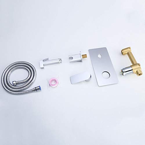 ifgswopq Handheld Toilet Bidet Faucet Sprayer Electroplating Square Bidet Spray Bathroom Floor Cleaning Shower Nozzle