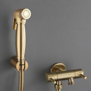 ifgswopq Hand Held Toilet Bidet Sprayer Brushed Gold Hand Bidet Sprayer for Toilet Bidet Toilet Sprayer Jet Kit Pressurized Flush All Copper,Brushed Gold,C (Brushed Gold C) (Brushed Gold C)