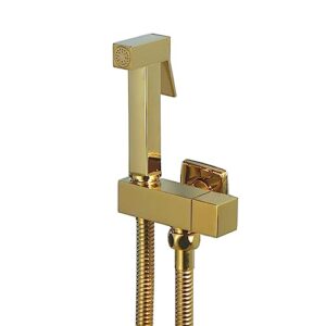 ifgswopq handheld bidet sprayer for toilet,bidet sprayer wall mount,bidet sprayer washbasin,bidet sprayer for toilet from sink,all copper multi-function pressurized flushing,golden b (golde