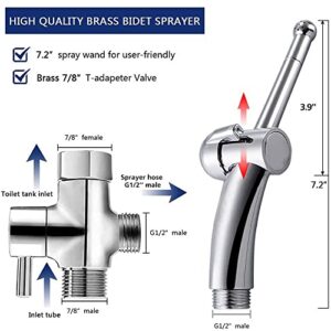 ifgswopq Handheld Toilet Bidet Sprayer Set Kit Stainless Steel Hand Faucet for Bathroom Shower Head Self Cleaning (Color : E) (E)