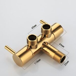 ifgswopq Handheld Bidet Sprayer for Toilet Gold Bidet Sprayer Head Hand Held Toilet Bidet Sprayer Pressurized Flush All Copper,Gold,1 Hole (Gold 2 Holes) (Gold 2 Holes)