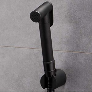 ifgswopq Black Bidet Sprayer Faucet Set with Cold and Hot Water Brass Handheld Toilet Bidet Attachment Pressure Sprayer Wall Mount Portable Shower Sprayer Set/Style a (Style E) (Style B)