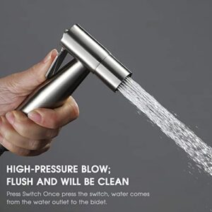 ifgswopq Handheld Toilet Bidet Sprayer Set Anal Vagina Flushing Hygienic Shower Spray Gun Stainless Steel Hand Faucet (Size : Bidet Sprayer Set 1) (One Color Bidet Sprayer Set 1)