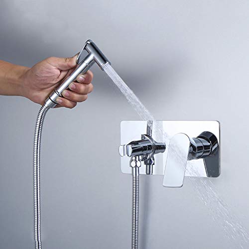 ifgswopq Handheld Toilet Bidet Faucet Sprayer Electroplating Square Bidet Spray Bathroom Floor Cleaning Shower Nozzle