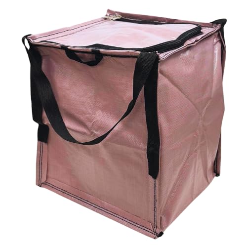 DURASACK Heavy Duty Storage Tote Bag with Zipper Top 22-Gallon Rugged Woven Polypropylene Moving Bag, Reusable Self-Standing Design, Holds up to 500 Pounds, Single, Mauve