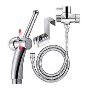 ifgswopq handheld toilet bidet sprayer set kit stainless steel hand faucet for bathroom shower head self cleaning (color : e) (e)